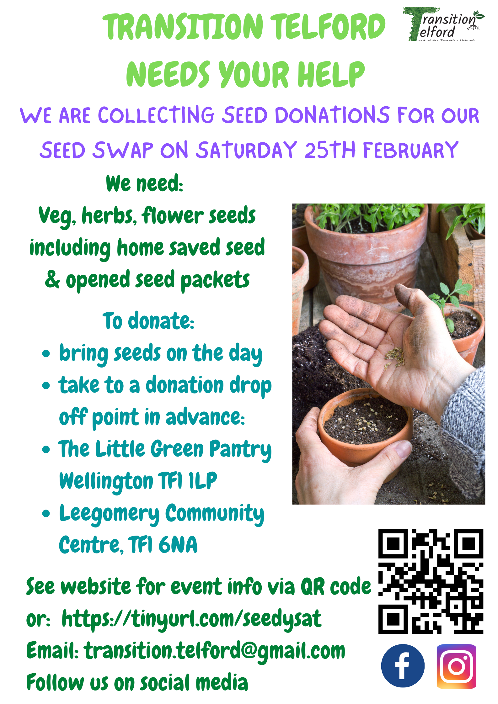 Seed Swap, Tree Seedling Giveaway & Garden Scrap Store, Telford Repair ...