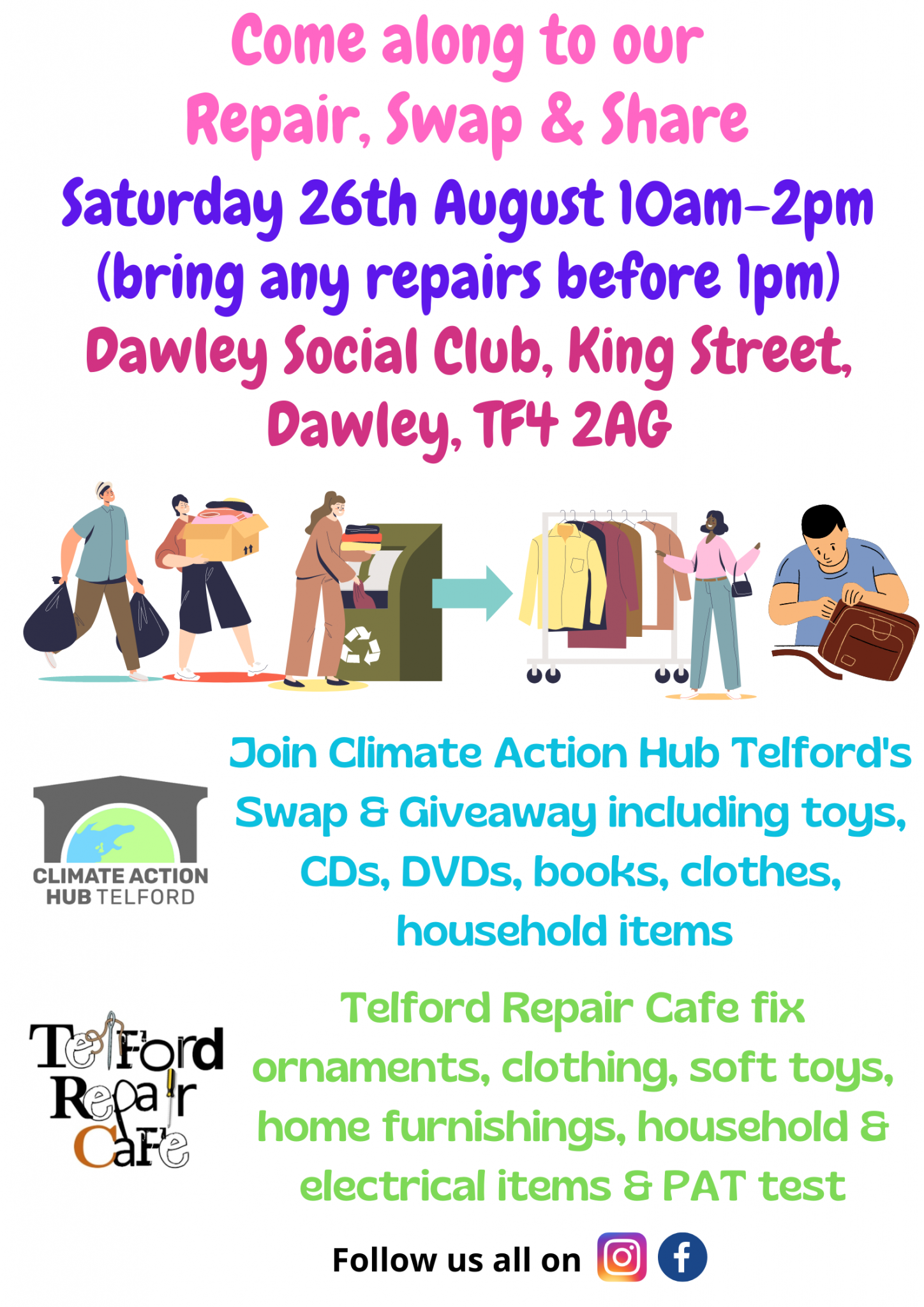 Repair, Swap and Share event, Dawley – Climate Action Hub Telford